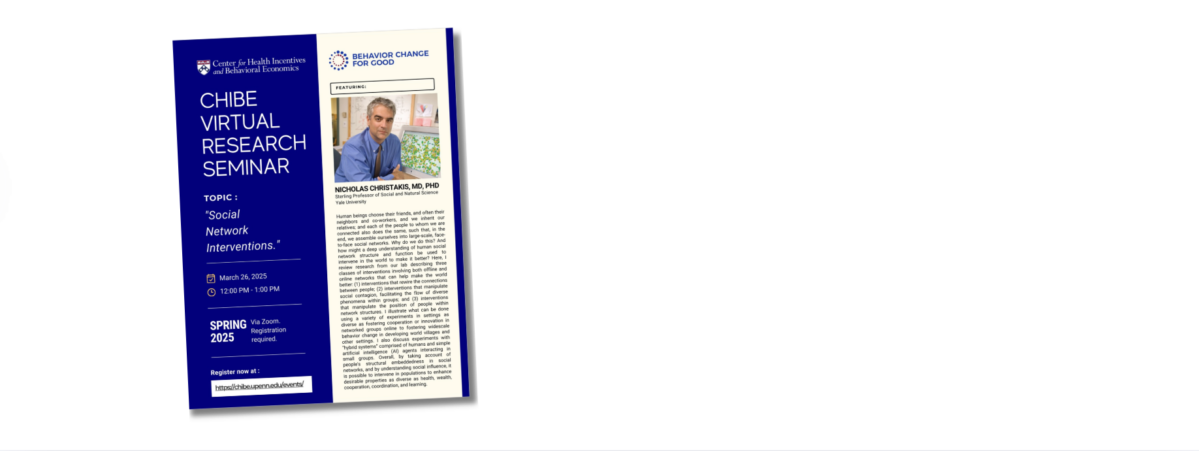 Behavior Change for Good Initiative